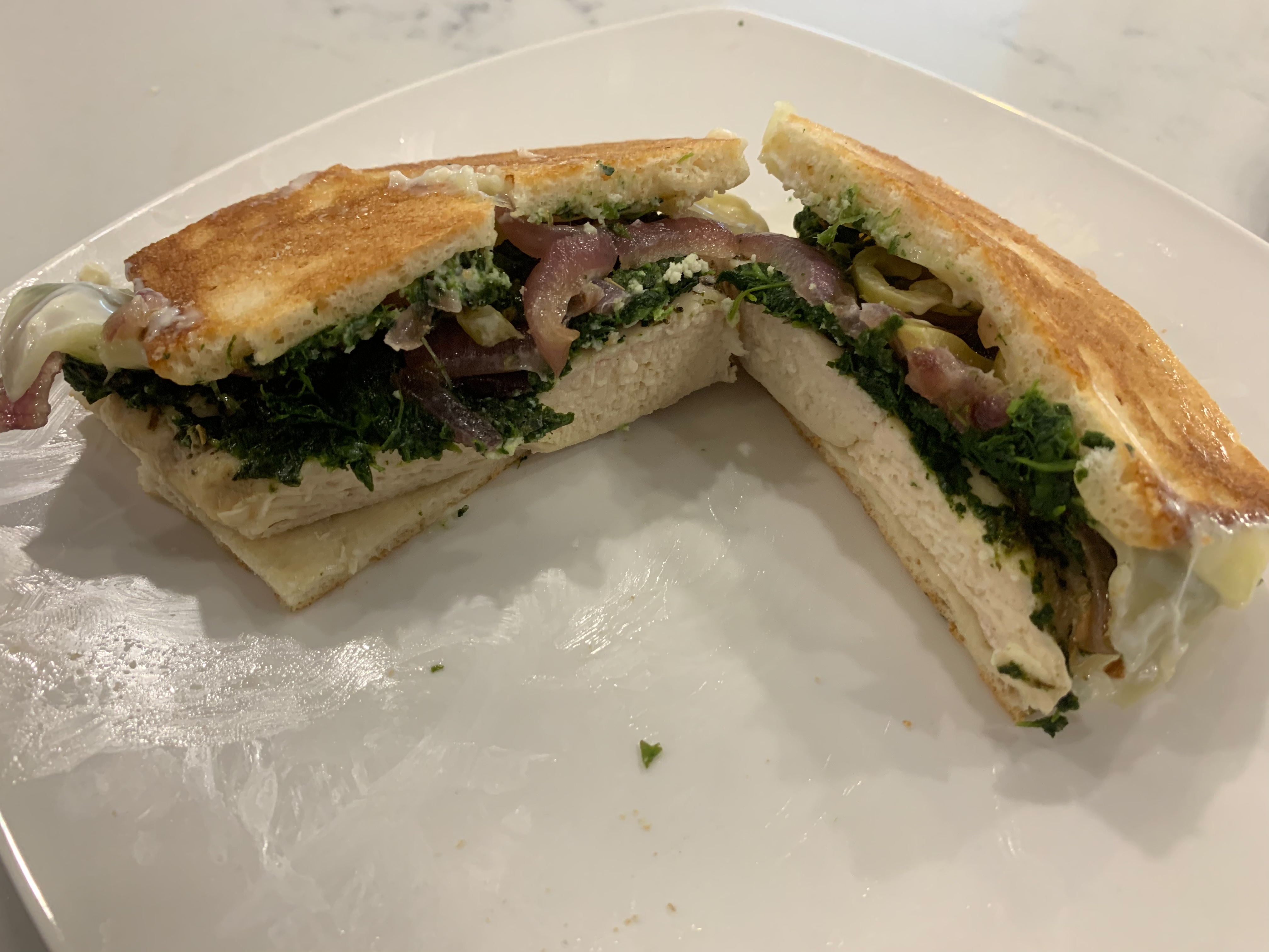 Chicken Spinach Panini - A Thyme for Taste